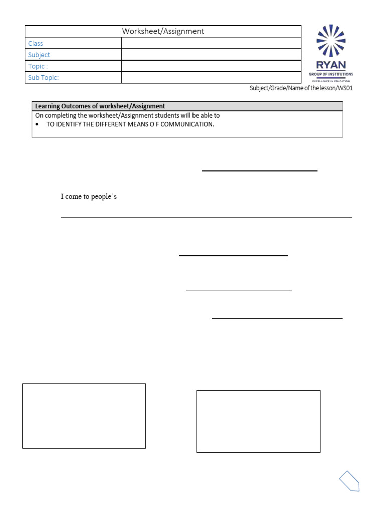 WORKSHEET EVS 1 | PDF