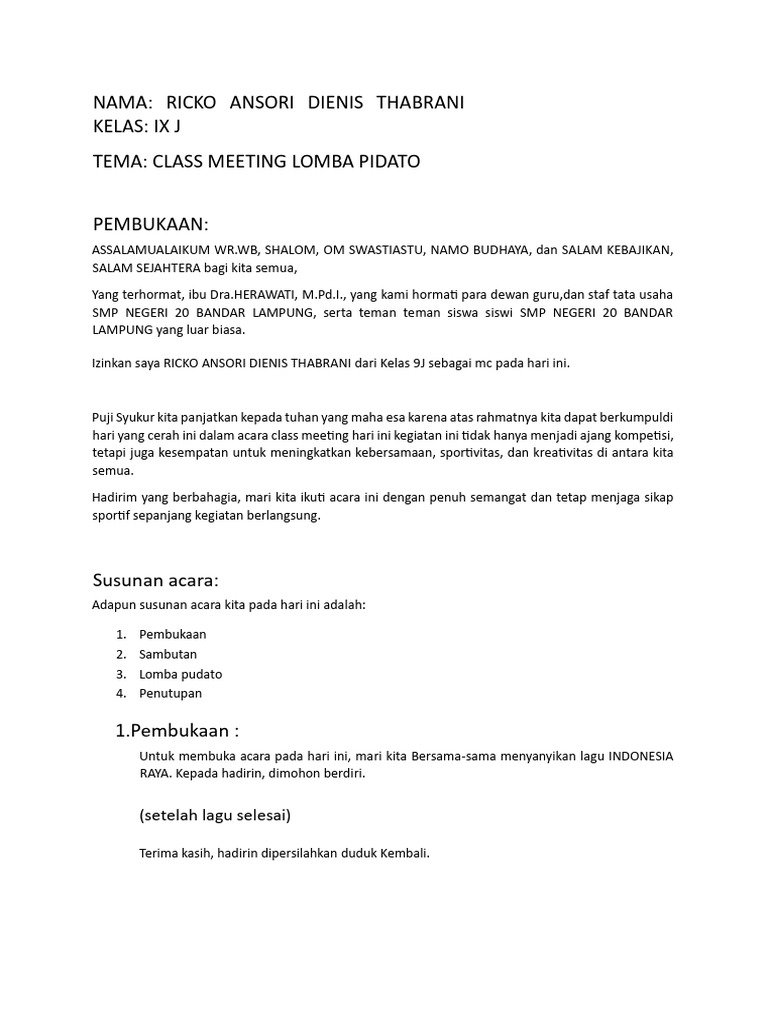 teks mc riko 2 | PDF