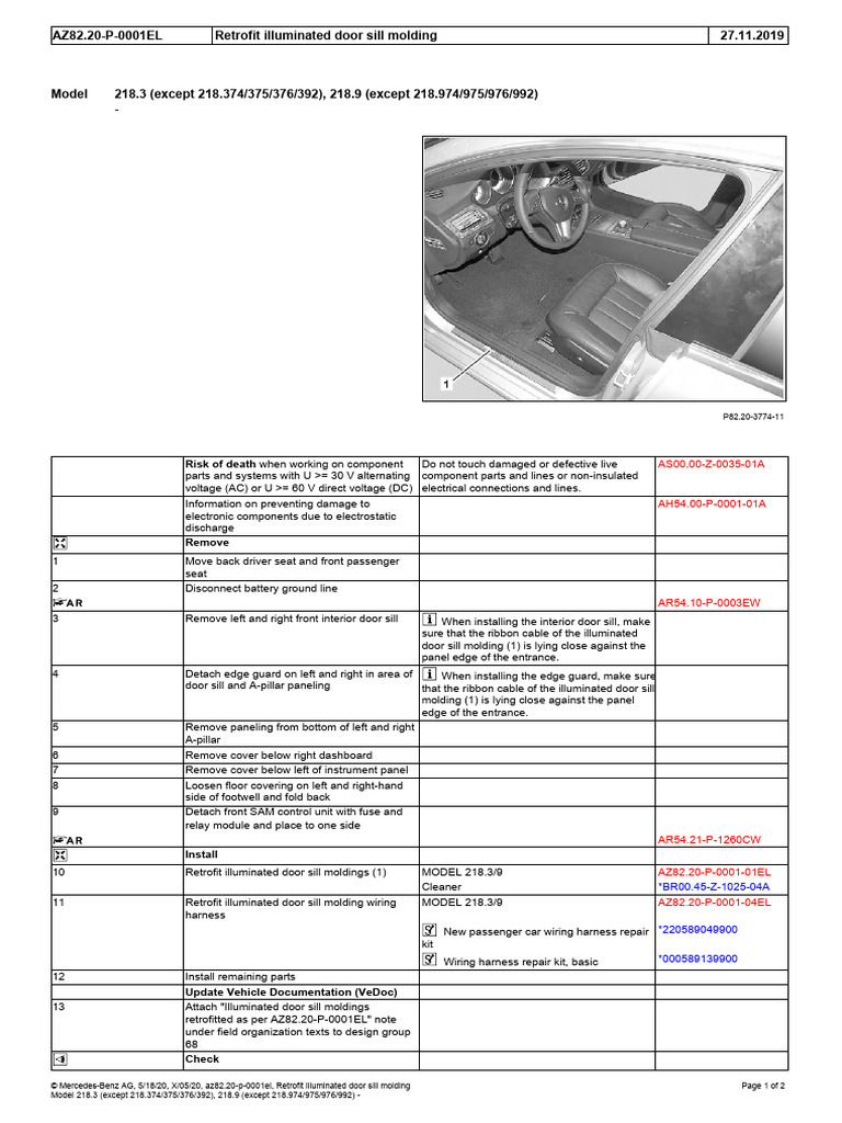 Retrofit Illuminated Door Sill Molding | PDF | Door | Voltage