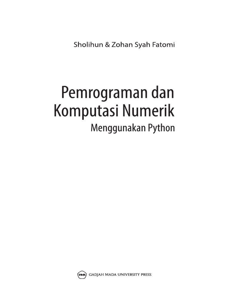 Pemrograman Numerik dengan Python | PDF