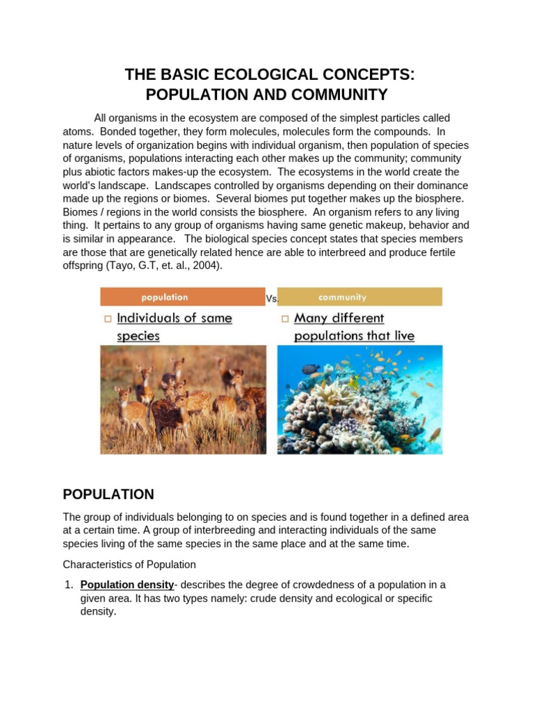 Understanding Populations and Communities | PDF | Ecology | Ecosystem