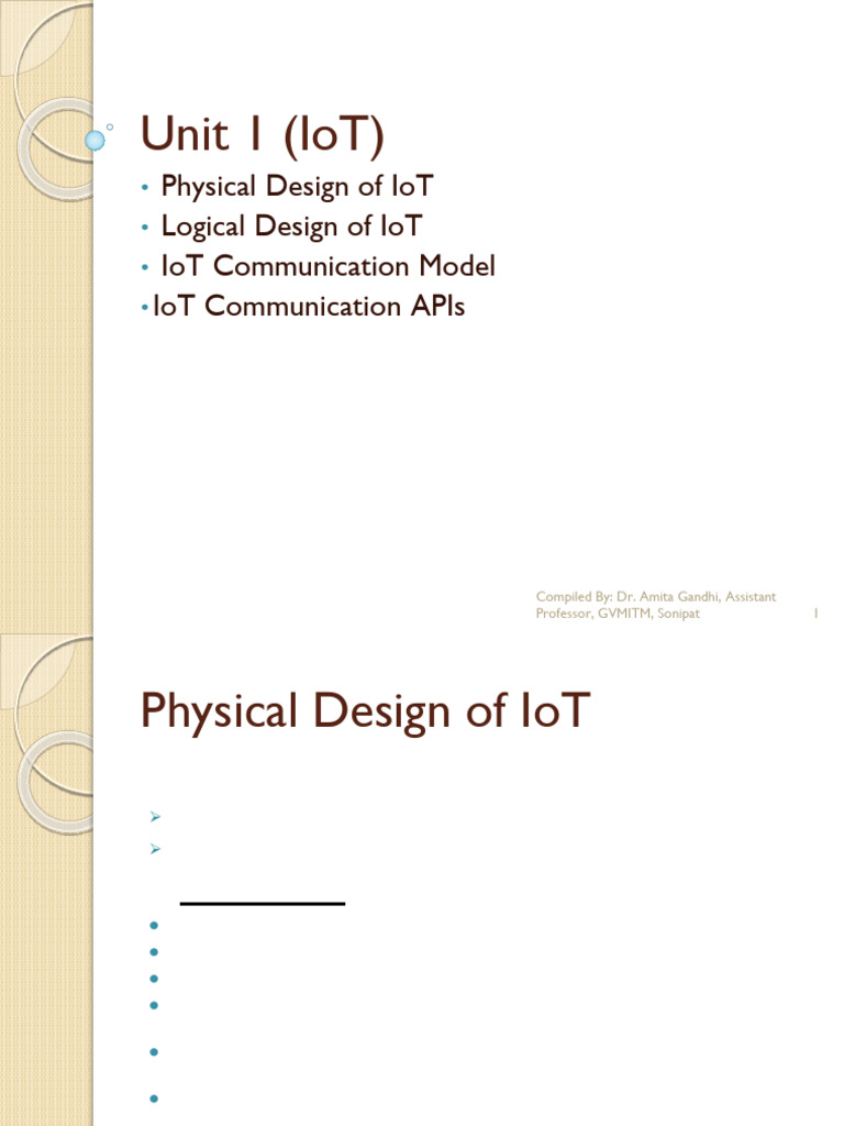 1.1Unit 1 (IoT)-1 (1) | PDF | Computer Network | Internet Protocols