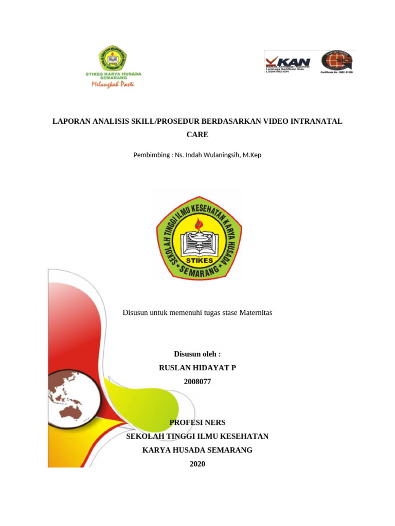 Analisis Video Intranatal Care Ruslan | PDF