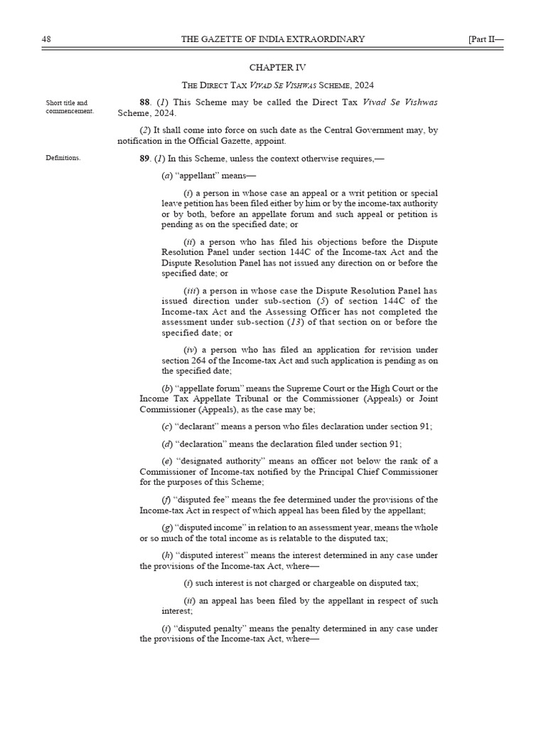 Finance Act No.2 2024 - 16.08.2024 - VSVS 2024 | PDF | Appeal | Income Tax
