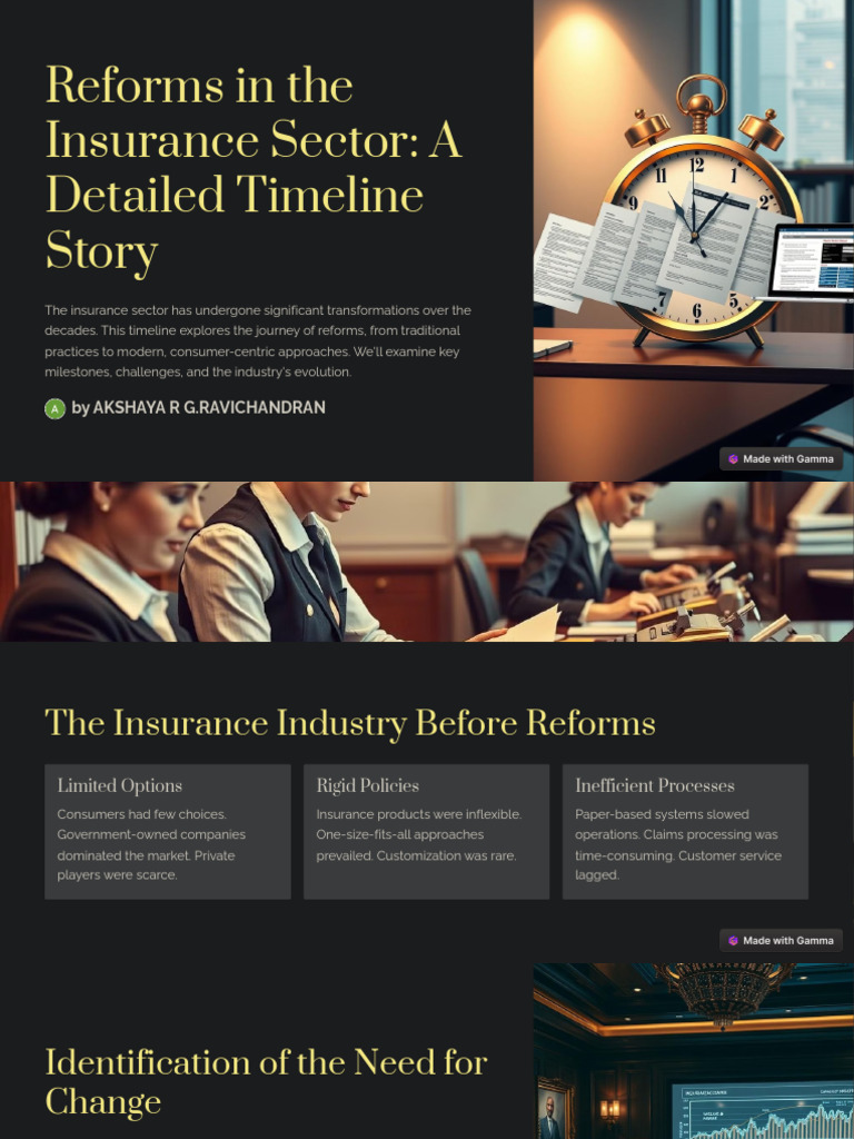 Insurance Sector Reforms Timeline | PDF | Insurance | Economies