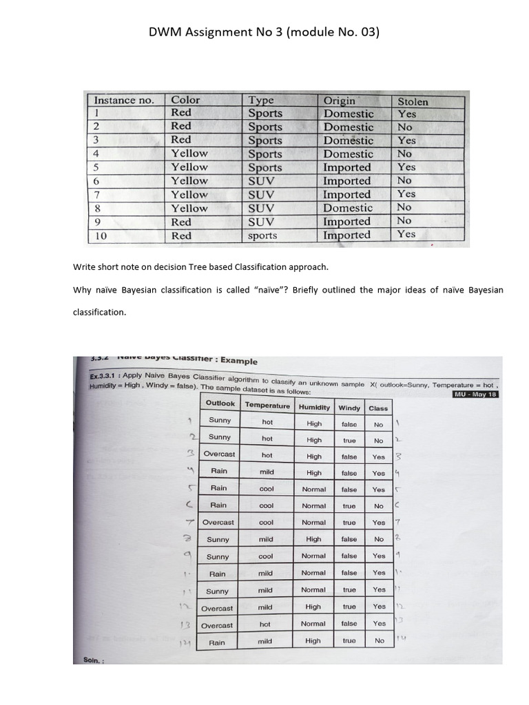 DWM Assignment No 3 | PDF