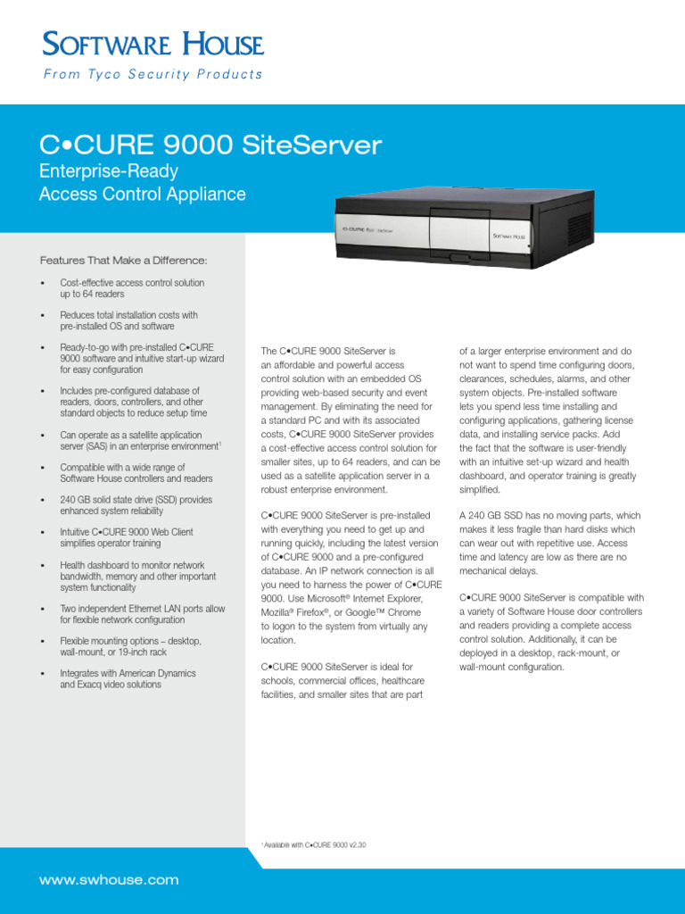 Ccure-9000-Siteserver Ds r07 LT en | PDF | Databases | Access Control