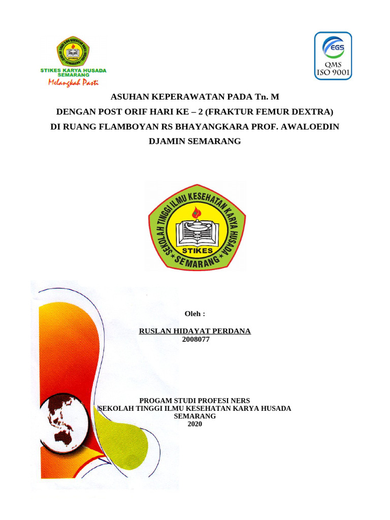 Asuhan Keperawatan Post ORIF Fraktur Femur Dextra | PDF