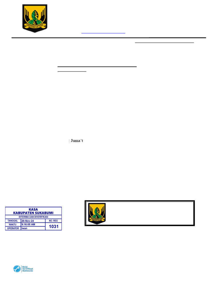 D. 1031 SETDA PELAKSANAAN REKOR MURI-1 - Signed - Signed - Sign | PDF