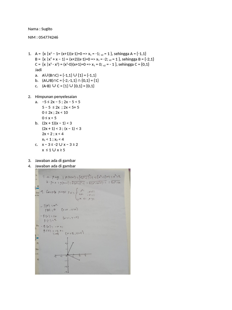 Tugas Kalkulus I | PDF