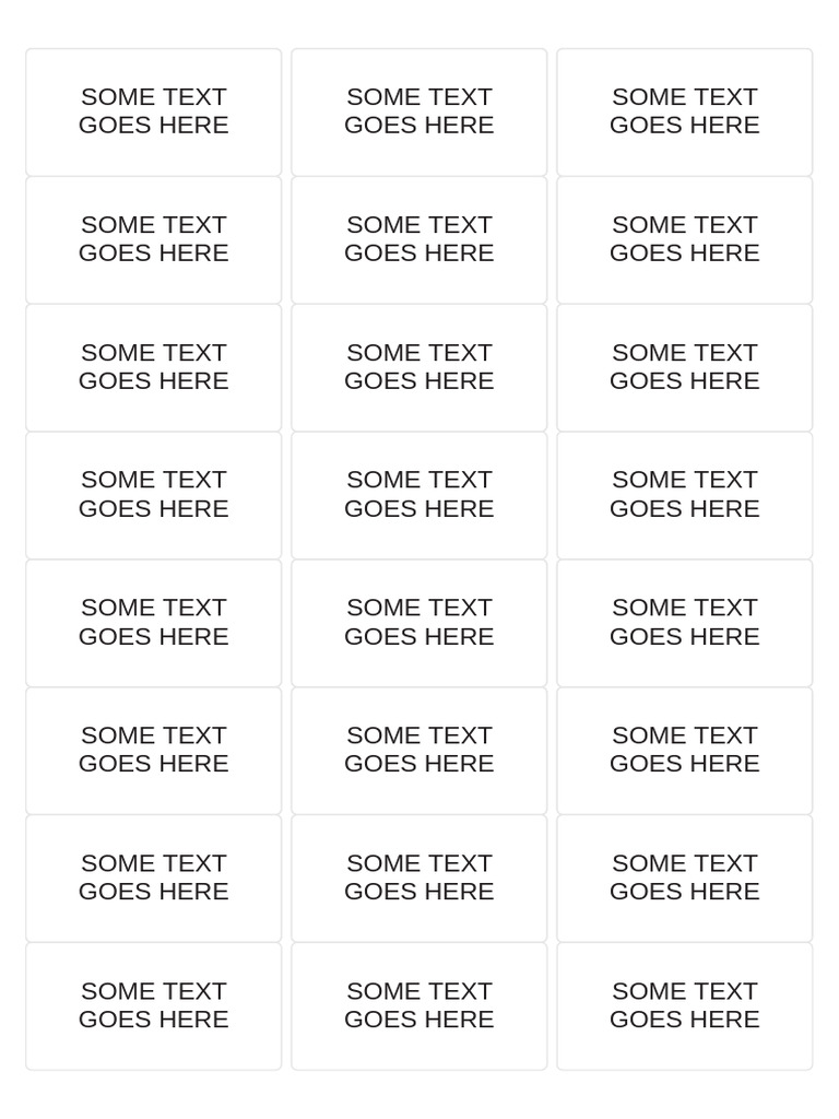 1 24 Labels Per A4 Sheet 64 MM X 33.9 MM Flexi Labels Template | PDF