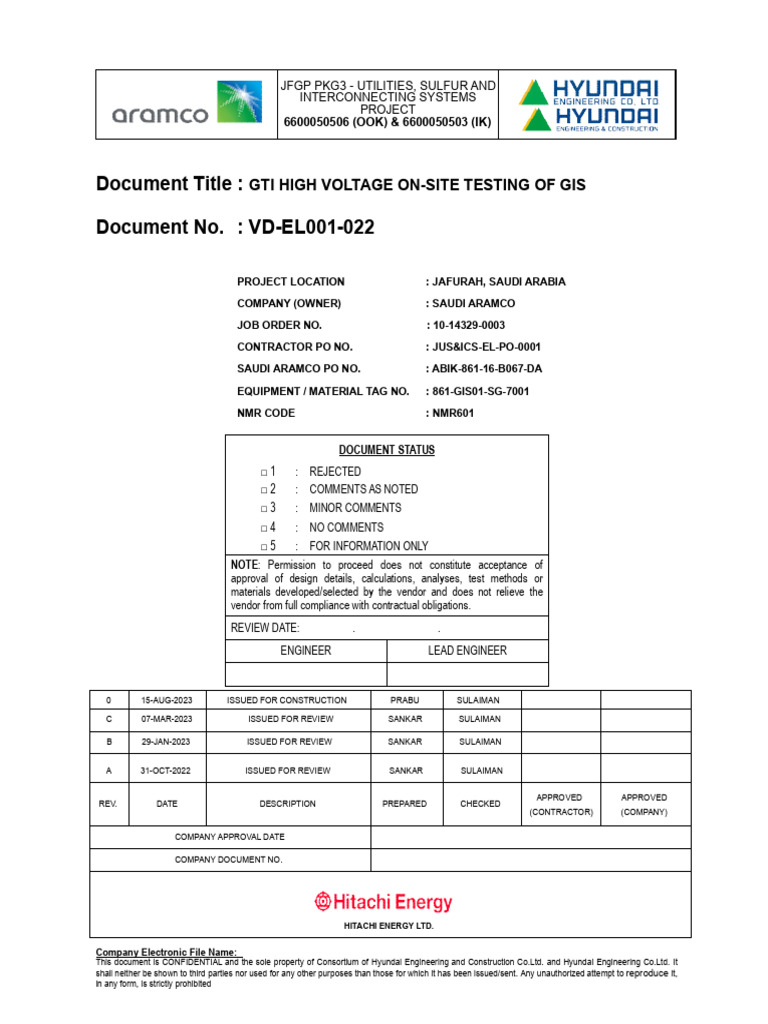 High Voltage GIS On-Site Testing Guide | PDF | High Voltage | Transformer