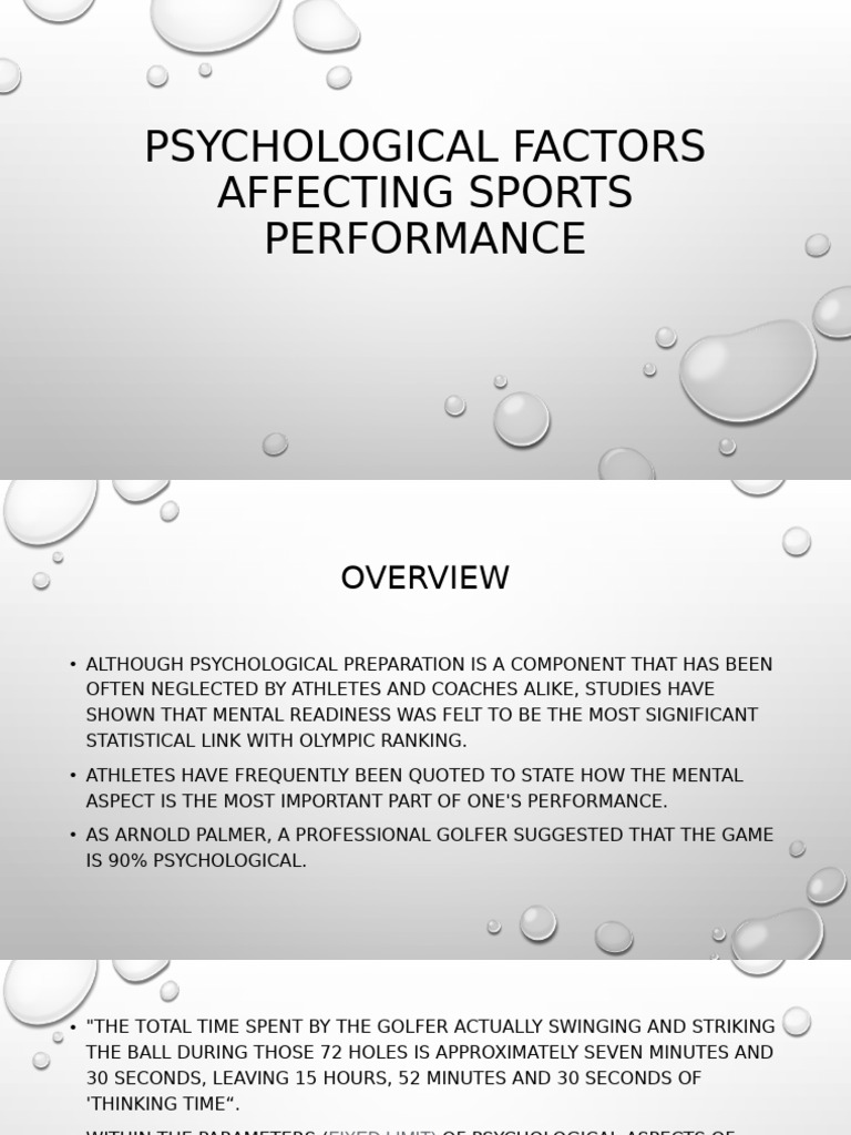 Psychological Factors in Sports Performance | PDF | Aggression | Anxiety