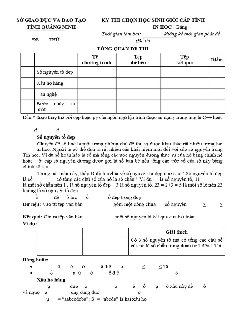 Đề Thi Thử Bảng b Hsg Thpt Cấp Tỉnh | PDF