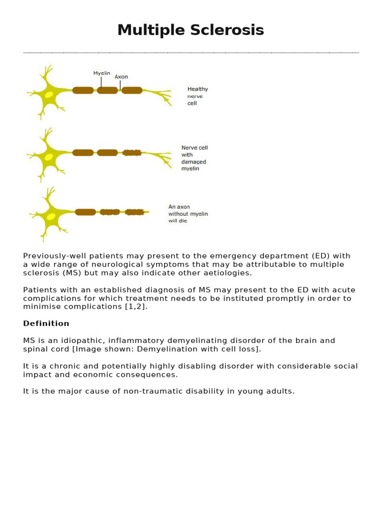 Multiple Sclerosis | PDF | Multiple Sclerosis | Neurology
