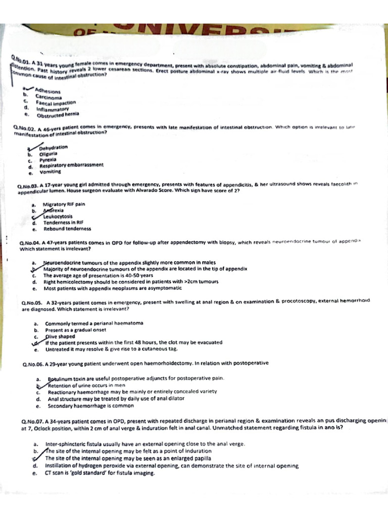 S3 Ward Test (Group B6) | PDF