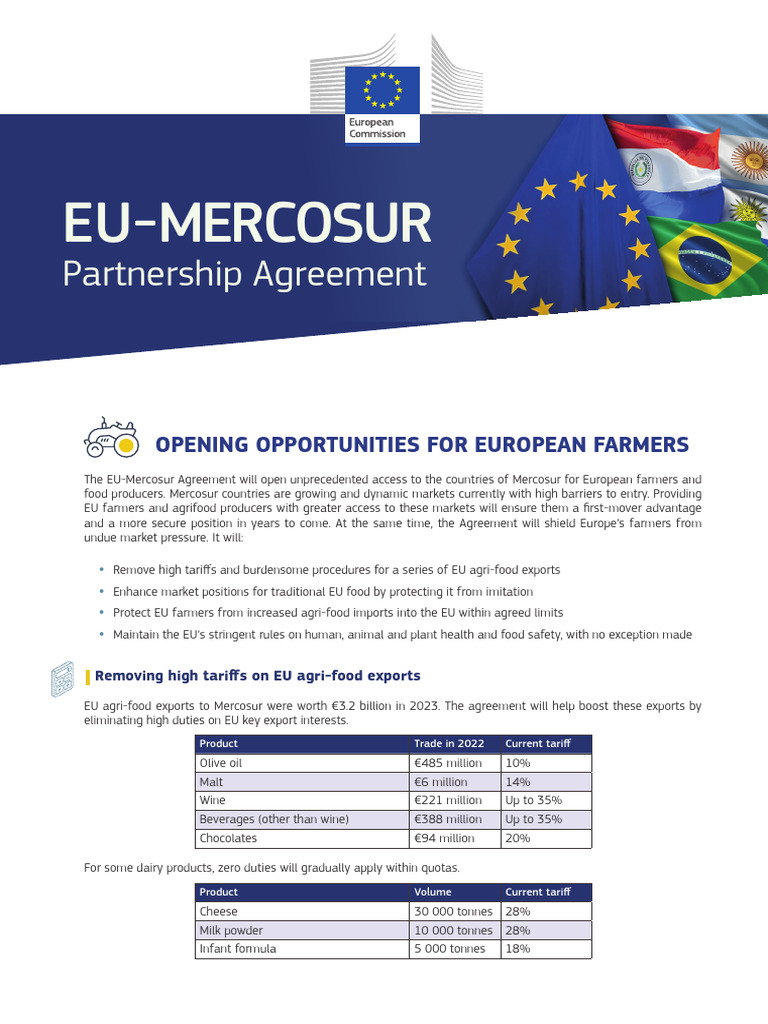 Factsheet EU-Mercosur Trade Agreement - Agriculture PDF | PDF | Beef ...