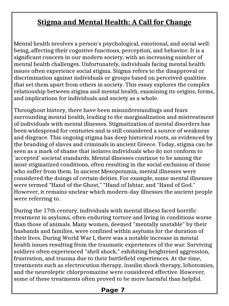 Stigma and mental health | PDF | Social Stigma | Mental Health