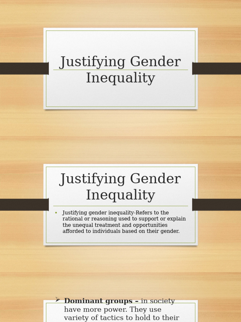 Ucsp Justifying Gender Inequality | PDF