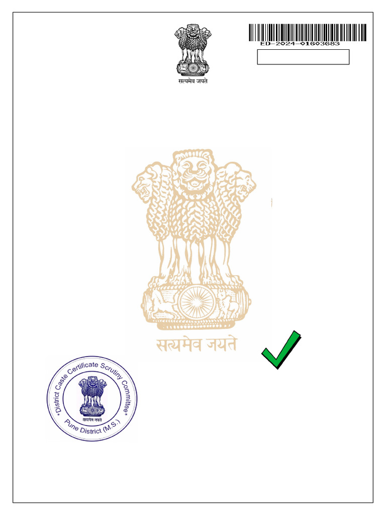 Caste Validity Cretificate | PDF