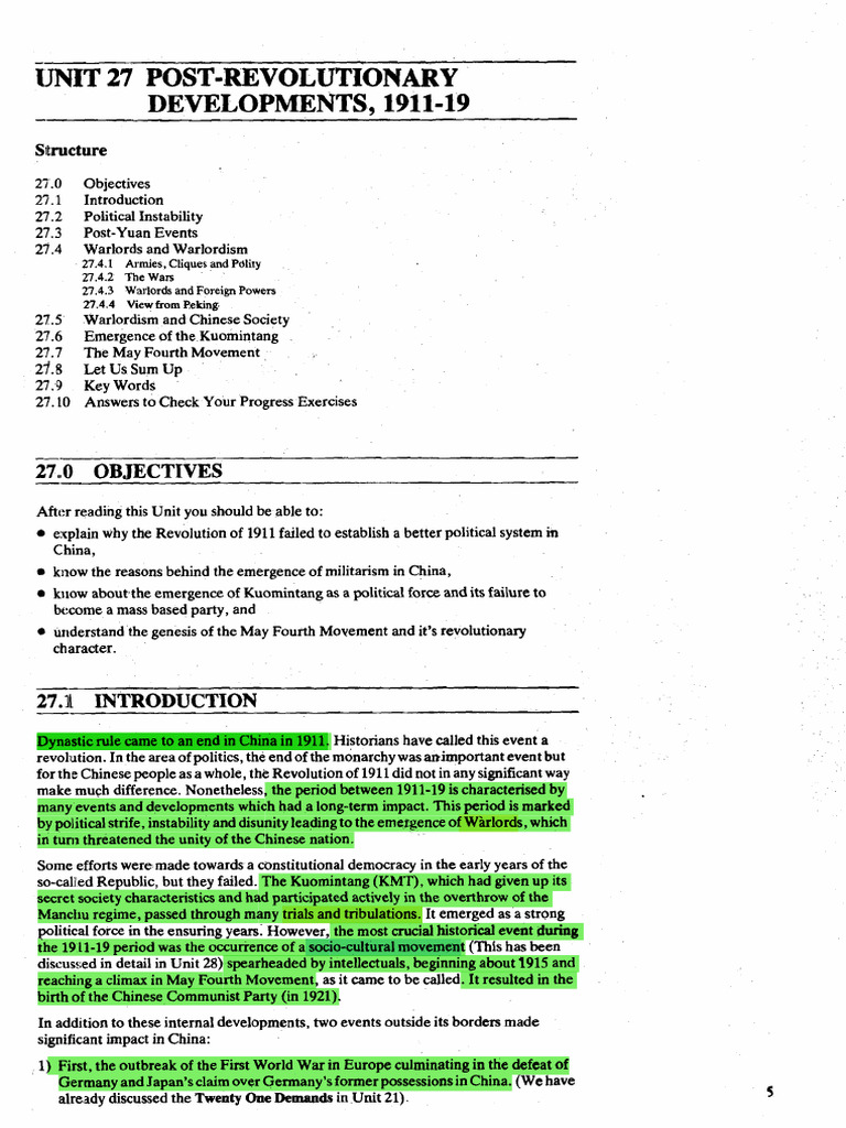 Unit-27[1] China Presentation Ke Liye | PDF | Kuomintang | China