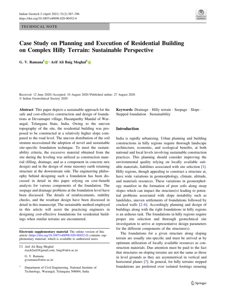 Case Study On Planning and Execution of Residential Building On Complex ...