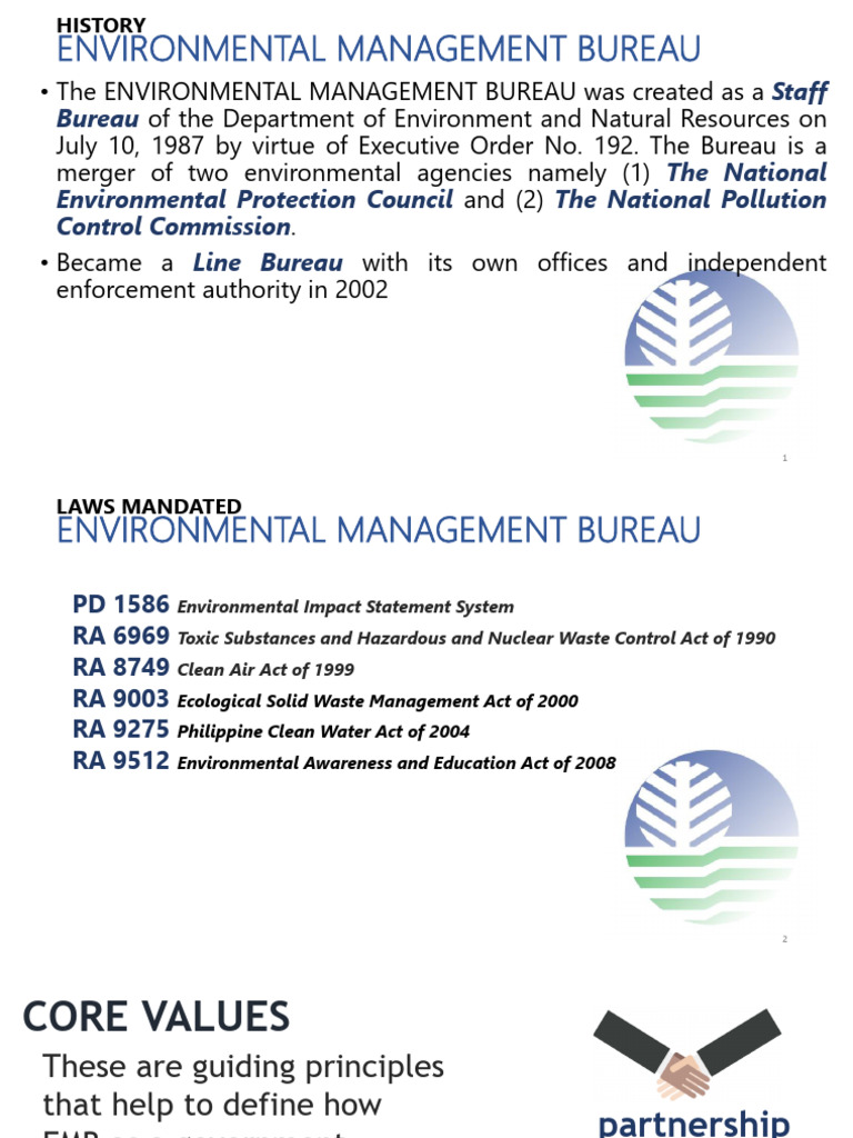 Core Values and History of EMB | PDF