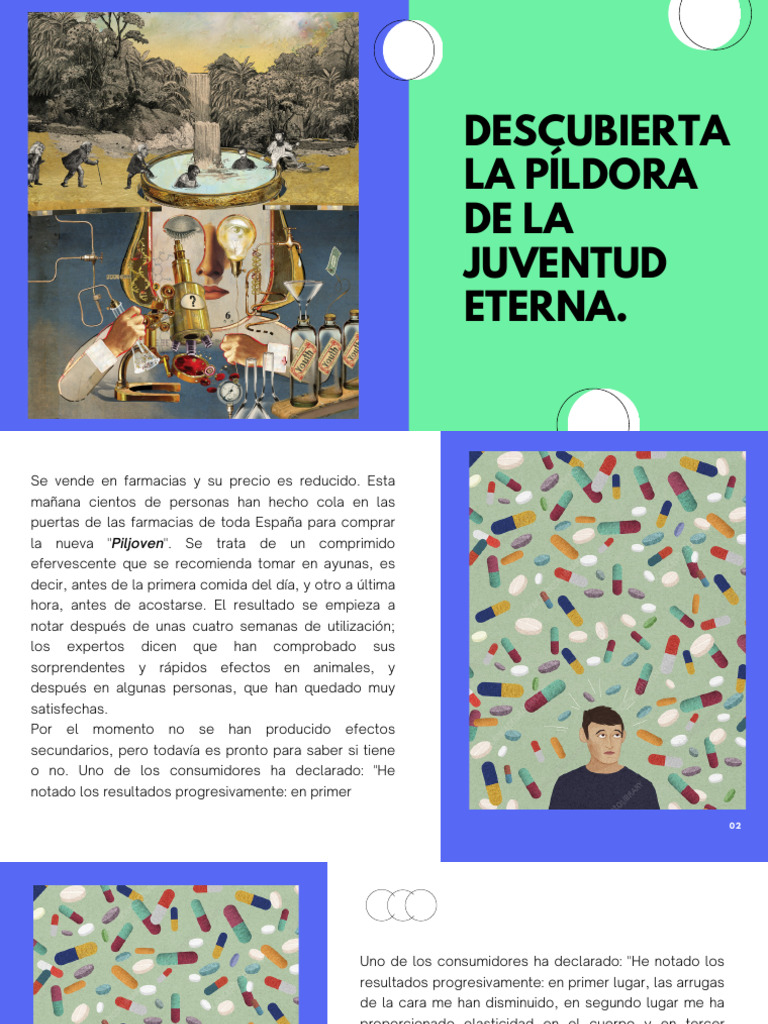 DESCUBIERTA LA PÍLDORA DE LA JUVENTUD ETERNA (pretérito perfecto) | PDF