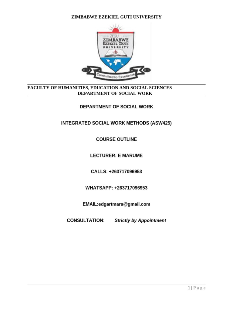 Integrated Social Work Methods Course | PDF | Critical Thinking ...