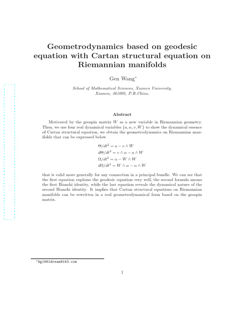 F | PDF | Differentiable Manifold | General Relativity