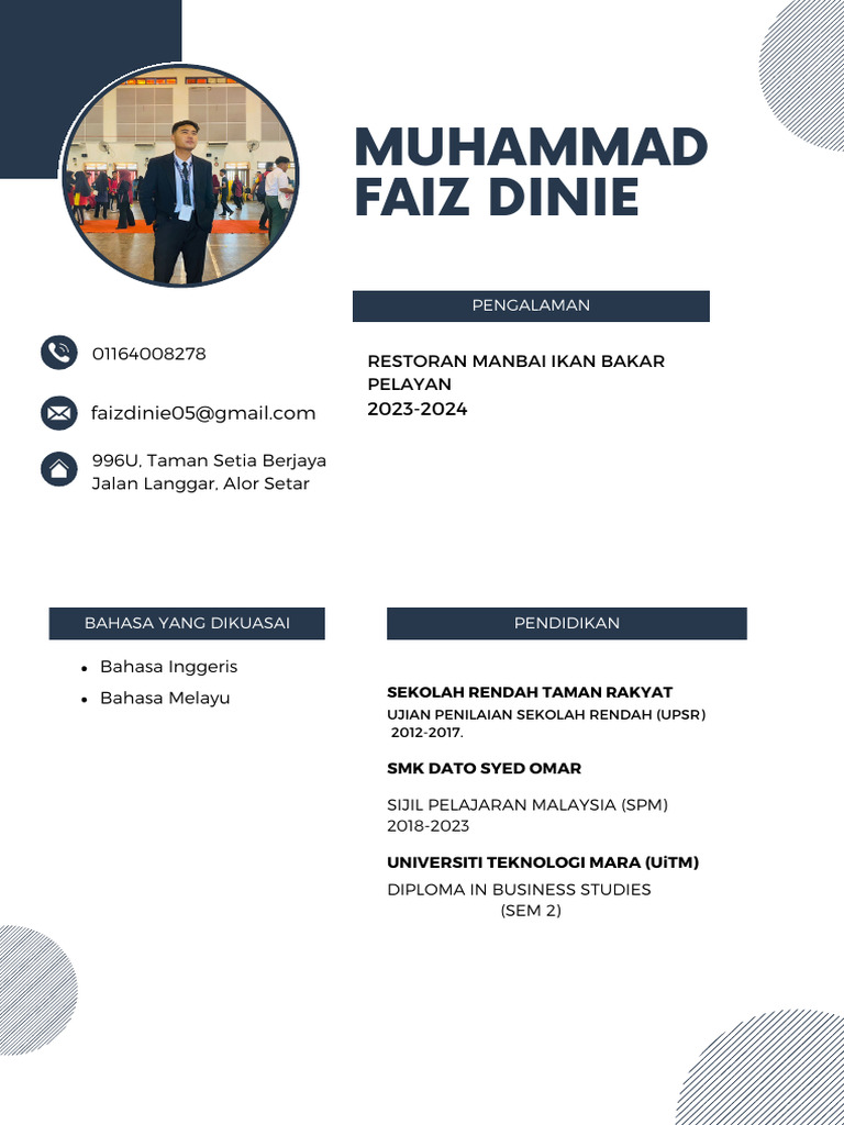 Resume Faiz Dinie.pdf | PDF