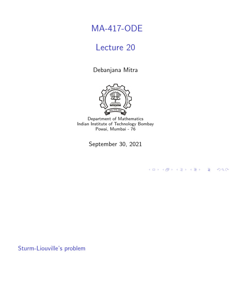 MA417 Lecture 20 | PDF | Eigenvalues And Eigenvectors | Mathematical ...