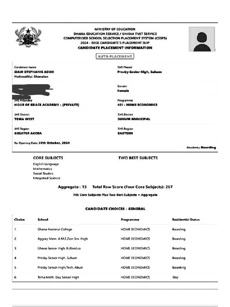 School Placement Ghana | PDF