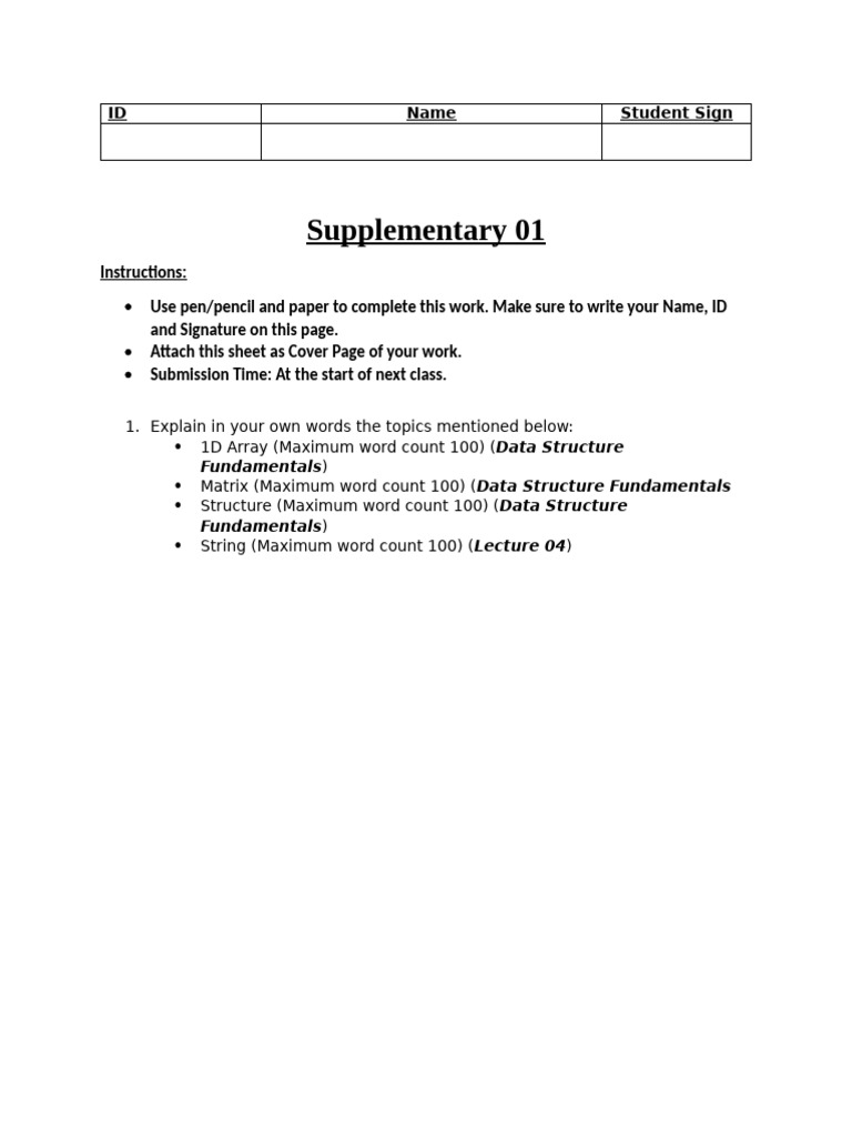 Data Structures Homework Guide | PDF