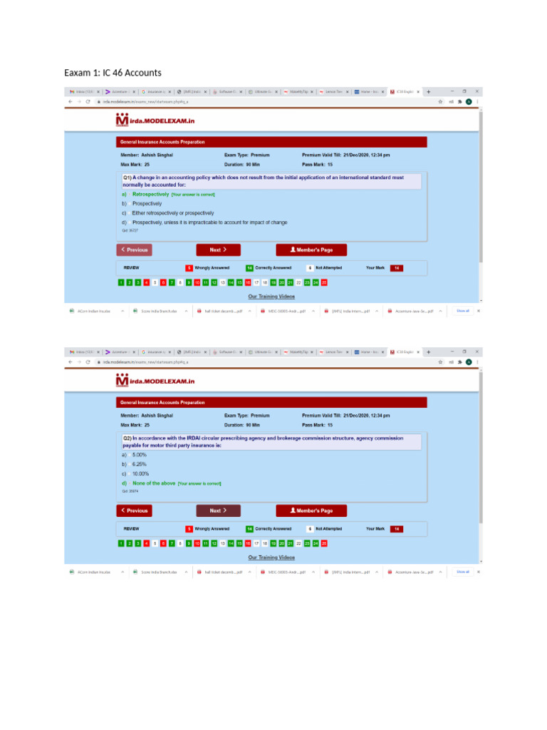 IRDA Exam Set1 | PDF