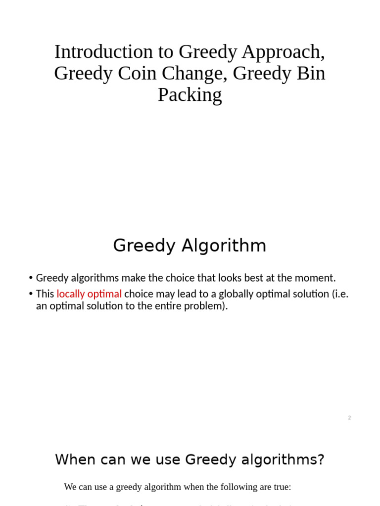 Greedy Coin Change, Greedy Bin Packing | PDF | Nickel (United States ...