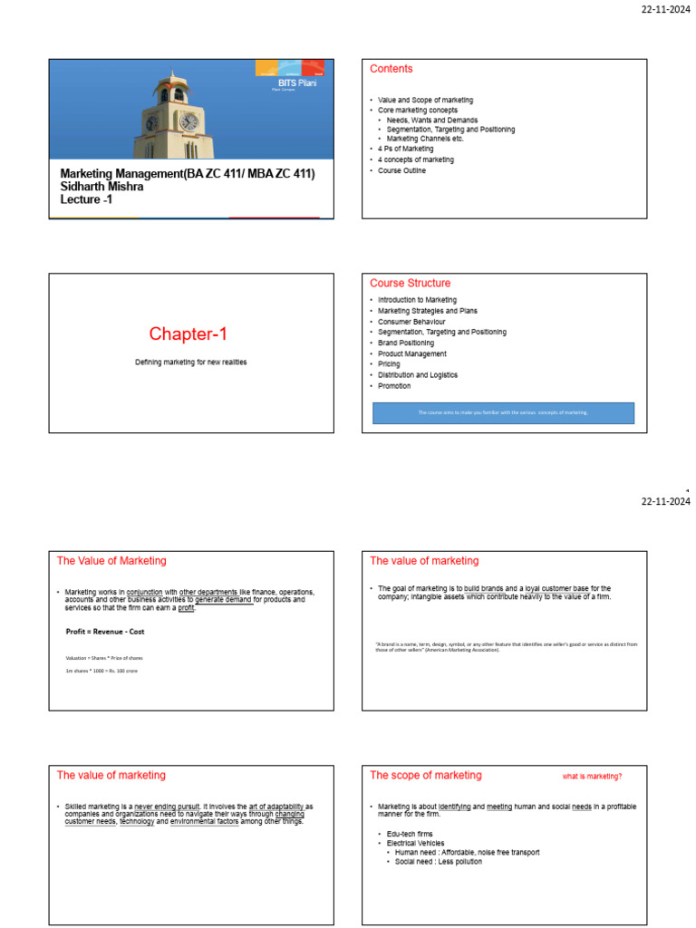 MKT Full Notes | PDF | Marketing | Consumer Behaviour