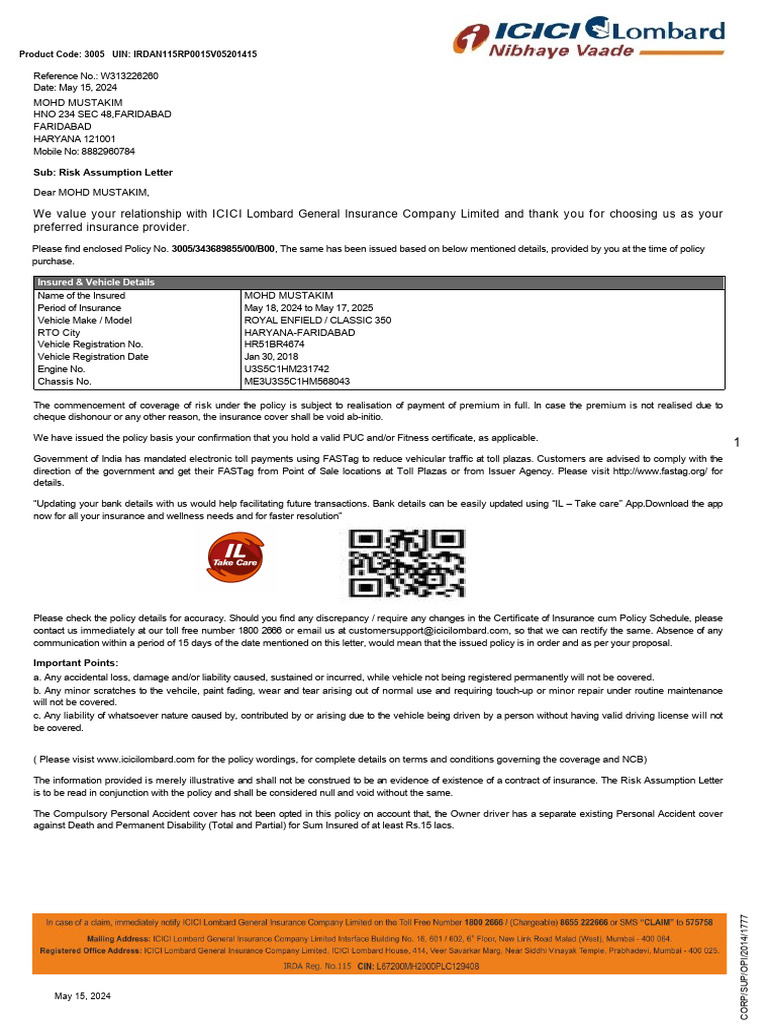 Policy_Copy | PDF | Insurance | Pro Rata