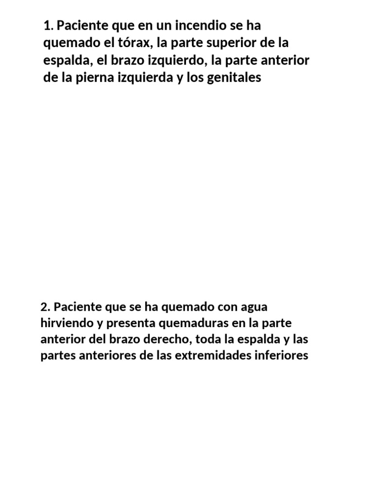 Quemaduras Cálculo Wallace | PDF