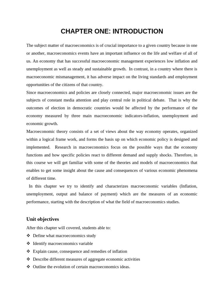 Ch-1 Introduction | PDF | Macroeconomics | Economics