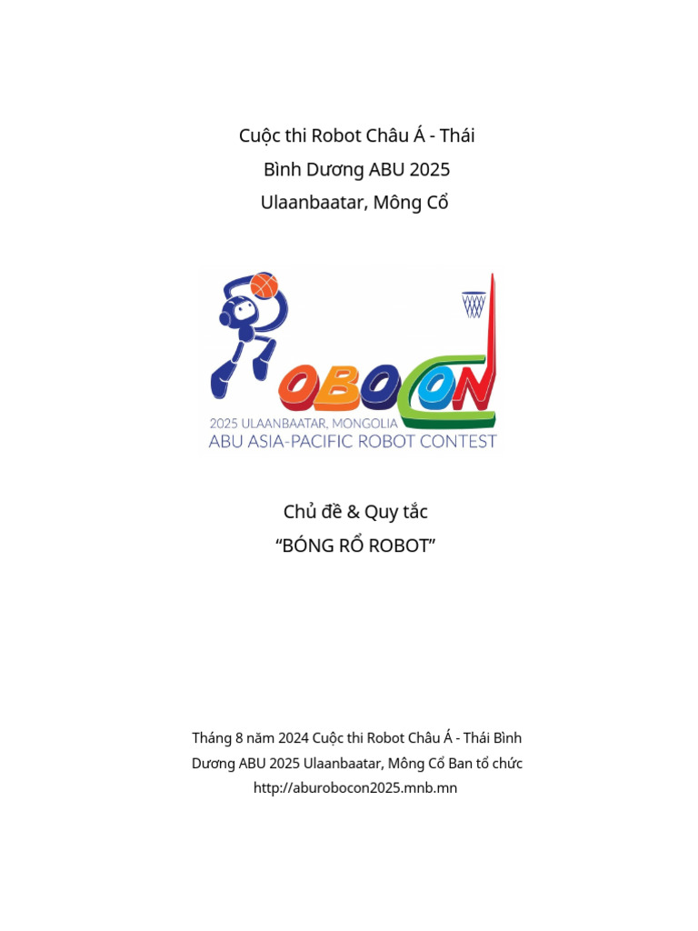 ABU ROBOCON 2025 Rulebook 20240814 PDF | PDF