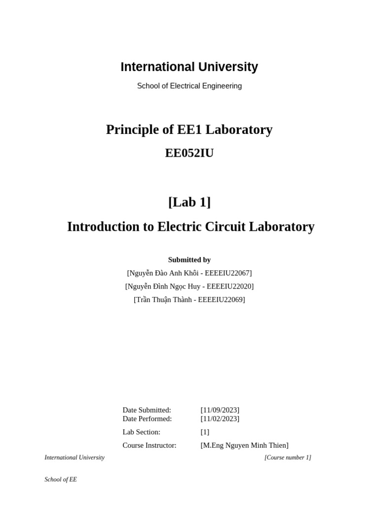 LAB_1-EE1 | PDF | Resistor | Electromagnetism
