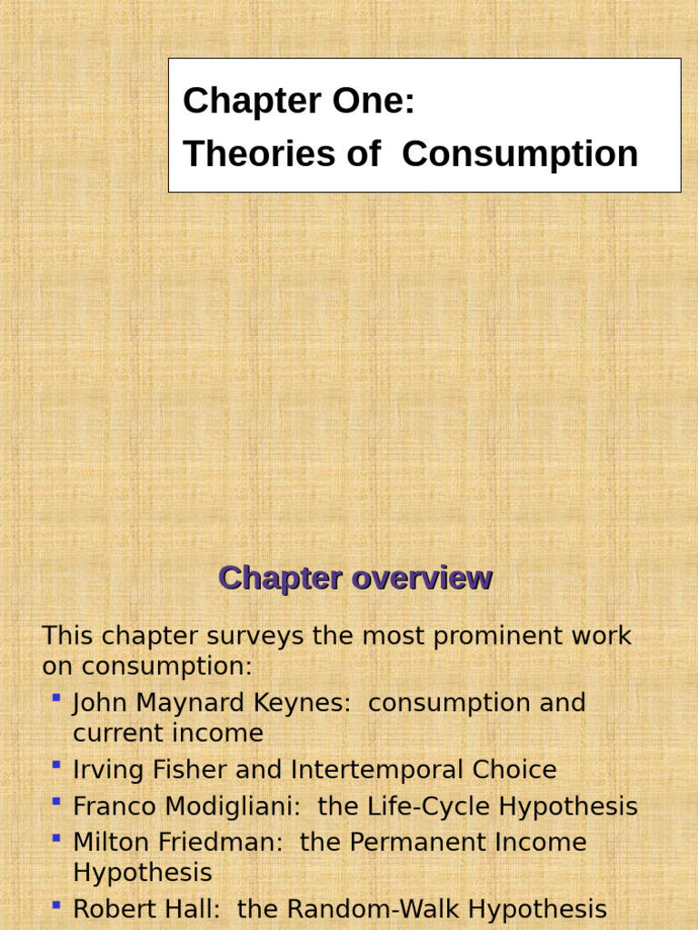 Ch 6 Theories of Consumption | PDF | Consumption (Economics) | Consumer ...