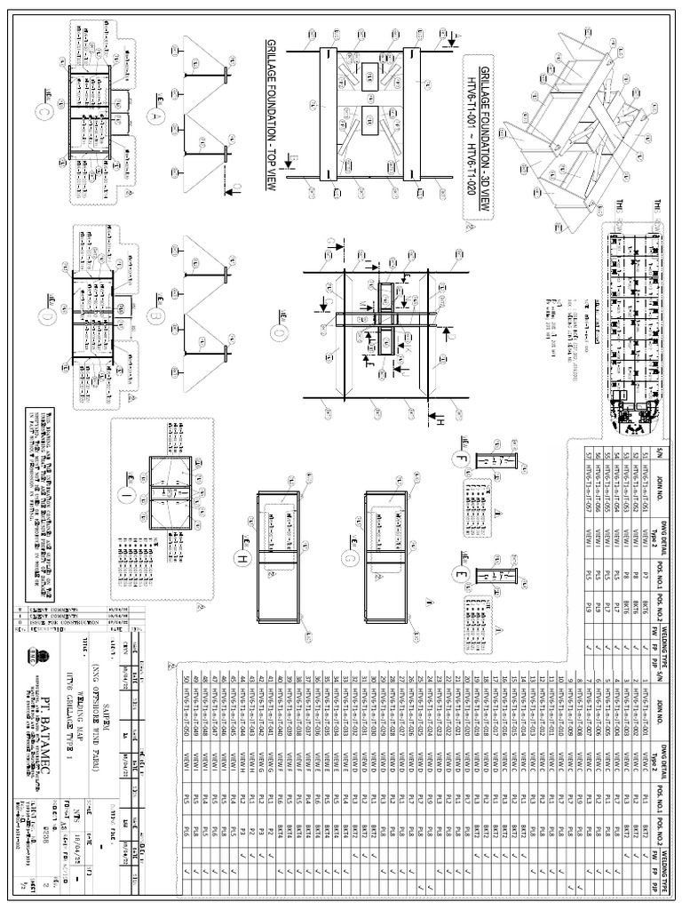 Welding Map NNG Grillage Type 1 - R2 | PDF