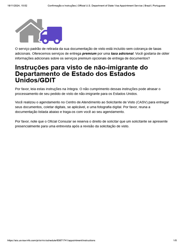 HTS-Confirmação e Instruções - Official U.S. Department of State Visa ...
