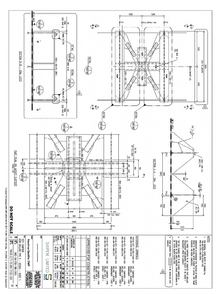 Drawing Construction Fabrikasi | PDF