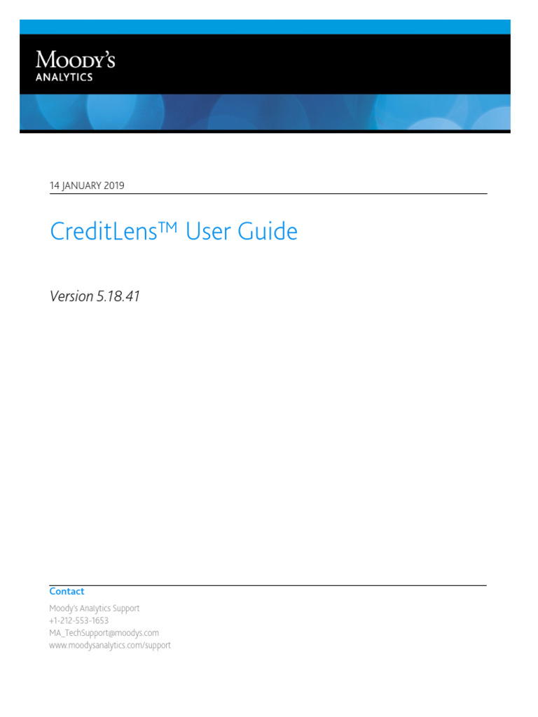 CreditLens User Guide | PDF | Interest | Interest Rates