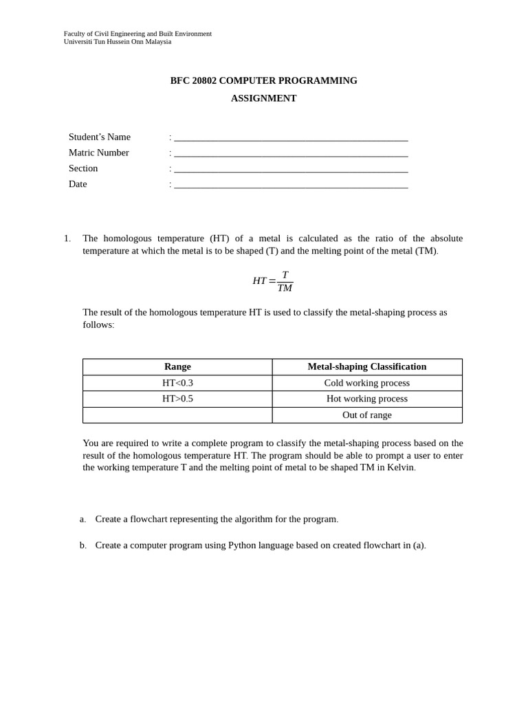 BFC 20802 Assignment 2 | PDF