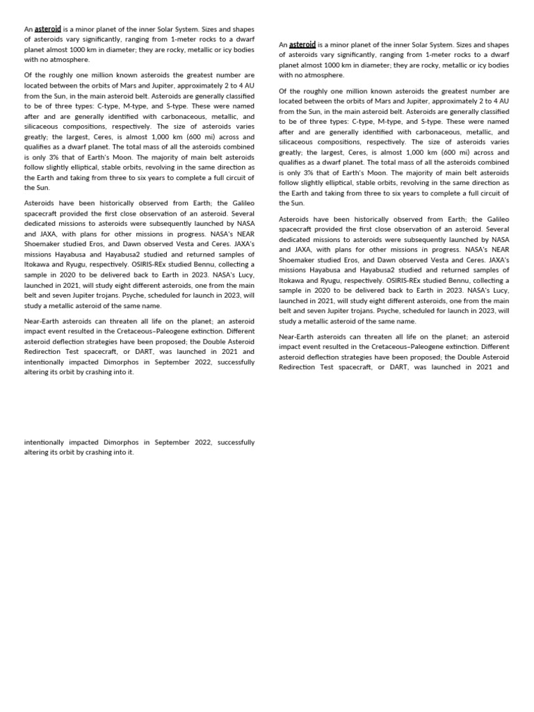 asteroid lecture | PDF | Asteroid | Planets