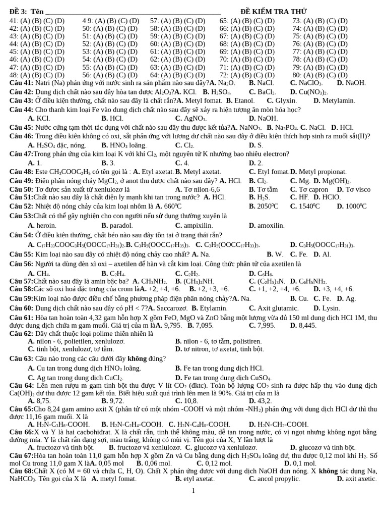 ĐỀ 3. 2023 -ONL | PDF